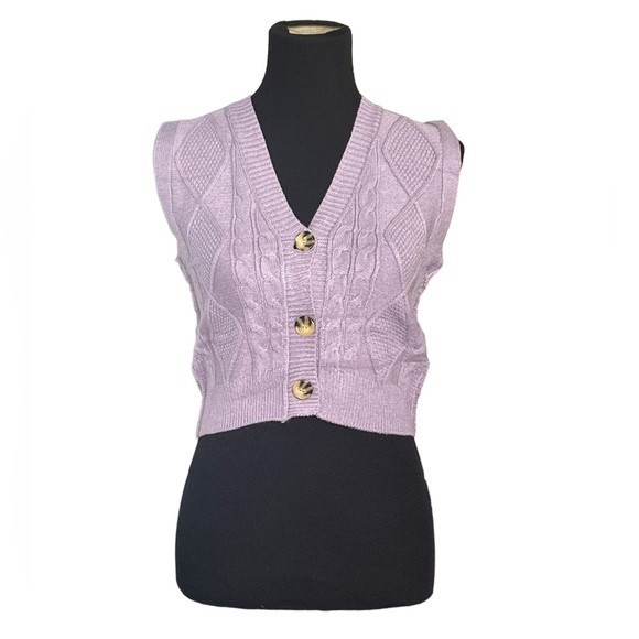 Jackets & Coats | Nwt Hazel Moon Knitted Button Down Sweater Vest ...